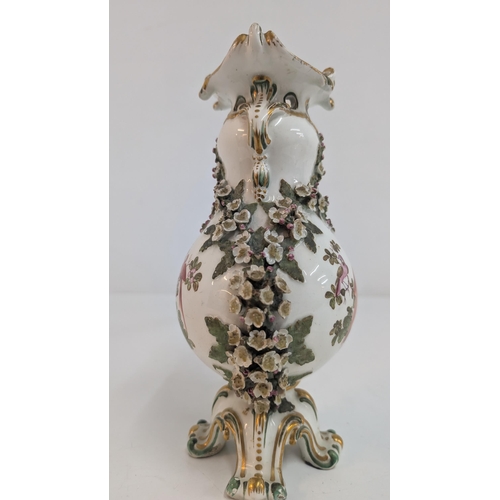 An Antique Porcelain Rococo Vase Encrusted with Flowers Protruding ...
