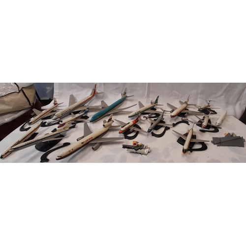 Assortment of Plastic Airplane model crafts including: N103WA-World ...