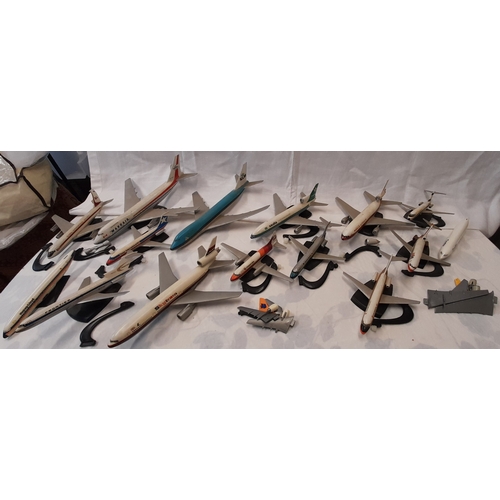 Assortment of Plastic Airplane model crafts including: N103WA-World ...