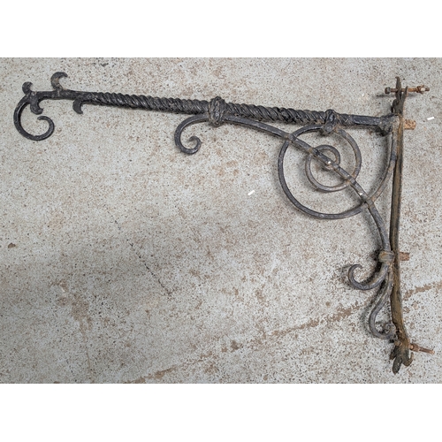 Vintage Cast Iron Hanging Sign Bracket