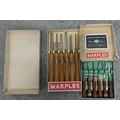 2x Boxed Sets Of Marples Carving Tools Wood Turning Chisels