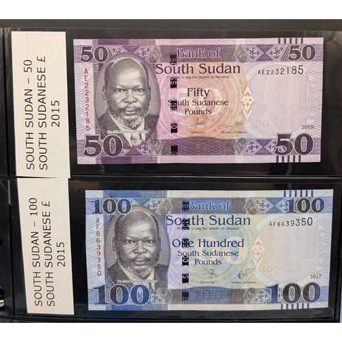 Collection of South Sudanese Banknotes, 2011–2017 A fine group of early ...