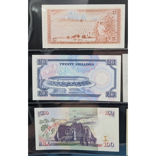 Kenya – Collection of Banknotes (3 pieces, 1978–1996) A well-presented ...
