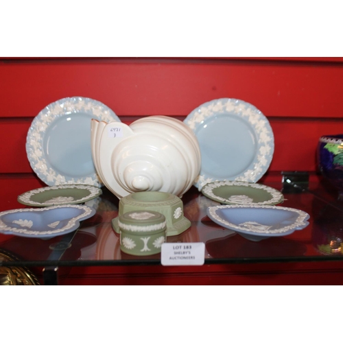 1 x Poole pottery shell planter with 8 various wedgewood pottery items