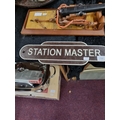 One reproduction station master sign