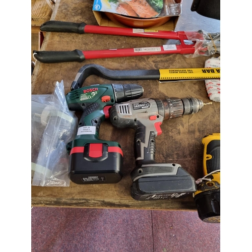 1 wickes 18 v battery drill with bosch psr 14 drill no chargers