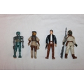 4x various vintage starwars figures han solo, princess leia, klaatu ...