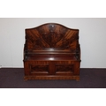 1 x victorian mahogany high back hall bench with storage