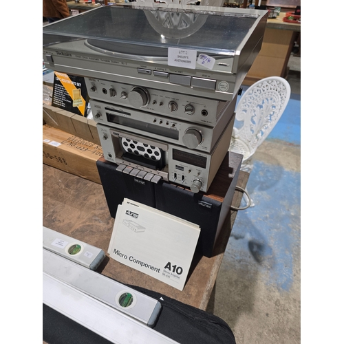 1 X TECHNICS DIRECT DRIVE RECORD PLAYER WITH AUREX STACKING SYSTEM AND ...