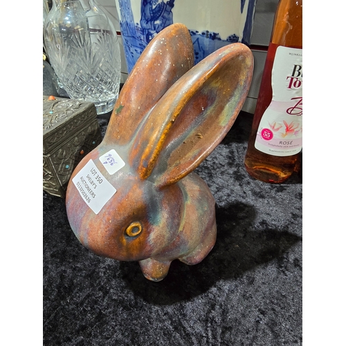 1 X BOURNE DENBY POTTERY RABBIT FIGURINE