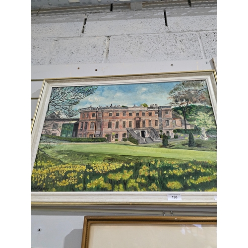 1 X B W RADWAY ACYLIC ON BOARD COUNTRY HOUSE SCENE