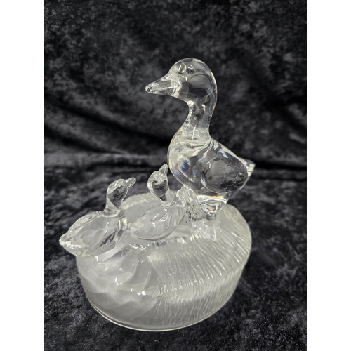 royal crystal rock mother goose and babys figurine