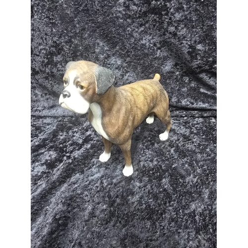 resin boxer dog figurine