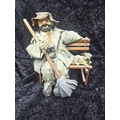 1 x tramp on bench figurine