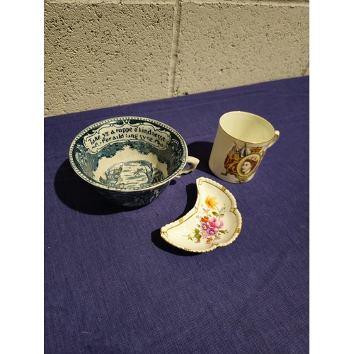 royal crown derby posy dish with grafton cup and victorian tea cup