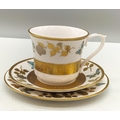 Rare Caverswall China Decorative Trio Set with Gold Gilding.