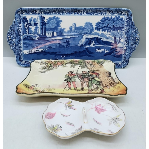 3 Pieces of Ceramics to include Spode Italian Sandwich Tray in ...