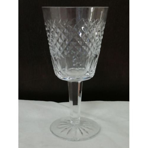 7 x Waterford Crystal Glasses in the 'Alana' Pattern to include ...