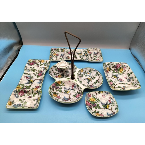 Collection of Midwinter Items (6) in the 'Swallow Chintz' Pattern. 2 ...