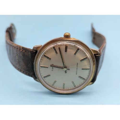 2 x Vintage Mechanical Wind Up Watches - Shanon and Timex. Both Run but ...