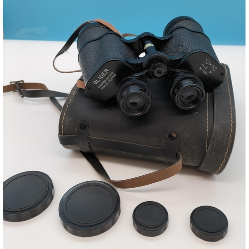 Pair of Glider Binoculars 10 x 50 Field No5 No 12290.