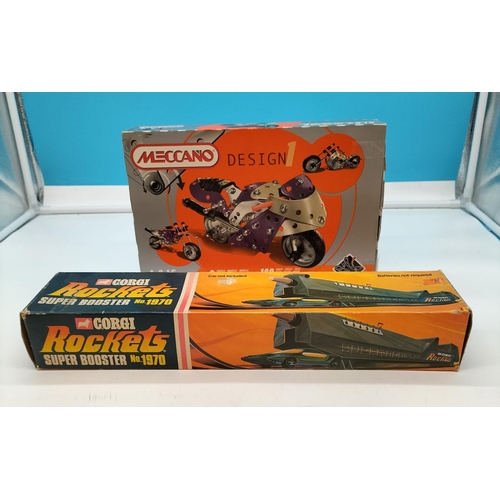 Corgi Rockets Super Booster No1970 plus Meccano Design 1 Motorbike Set ...