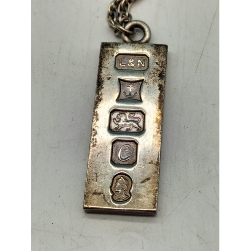 Silver Ingot With Chain 22.3g