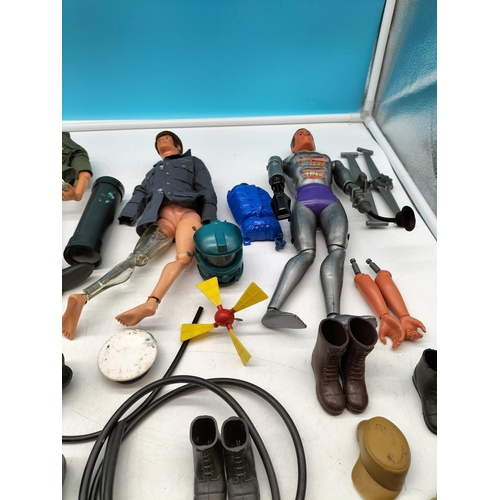 Box of Action Man Accessories, Dolls for Spares/Repairs to include ...