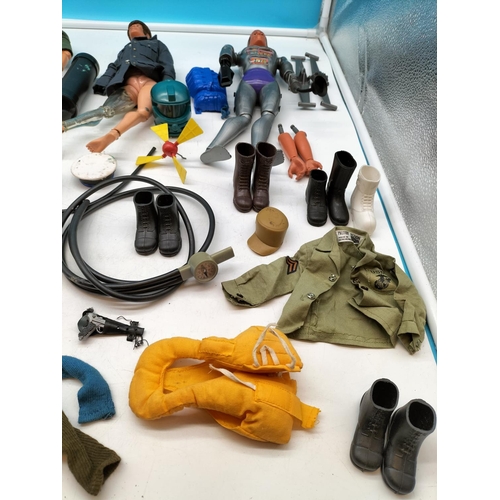 Box of Action Man Accessories, Dolls for Spares/Repairs to include ...