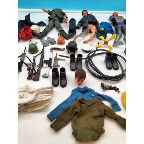Box of Action Man Accessories, Dolls for Spares/Repairs to include ...