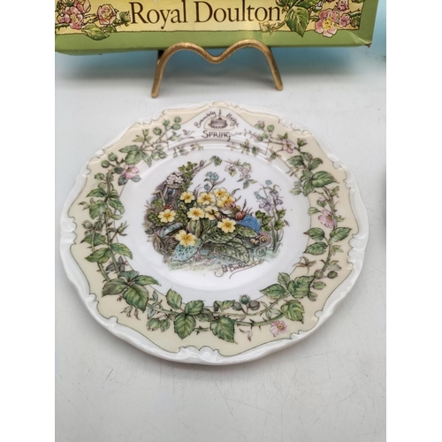 Royal Doulton Brambly Hedge Plates (4) - 16cm 'Spring' and 'Summer ...