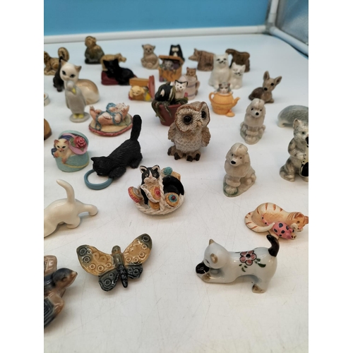 Collection of Mixed Miniature Animal Figures to include Whimsies ...