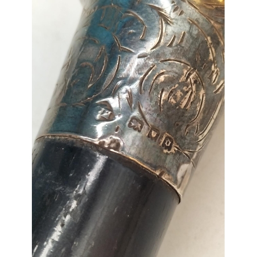 Silver Topped 90cm Walking Cane.