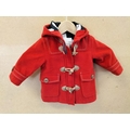 NEXT Red Duffle Coat with Buttons and Toggle Fastening. Age 6 - 9 Months.
