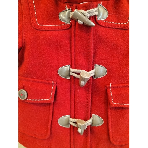 NEXT Red Duffle Coat with Buttons and Toggle Fastening. Age 6 - 9 Months.