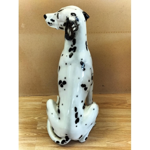 Life Size Ceramic Figure of a Dalmatian Dog. 77cm High. Unmarked ...