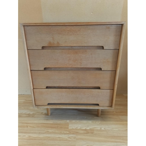 Mid Century Stag C Range 4 Drawer Chest Unit. 93cm High, 76cm x 46cm ...