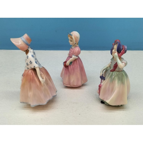 Royal Doulton Lady Figures (3), 'Babie' HN 1679, 'Tinkle Bell' HN 1677 ...