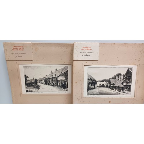 TWO ETCHINGS OF ISLE OF WIGHT BY A SIMES & C DICKENS