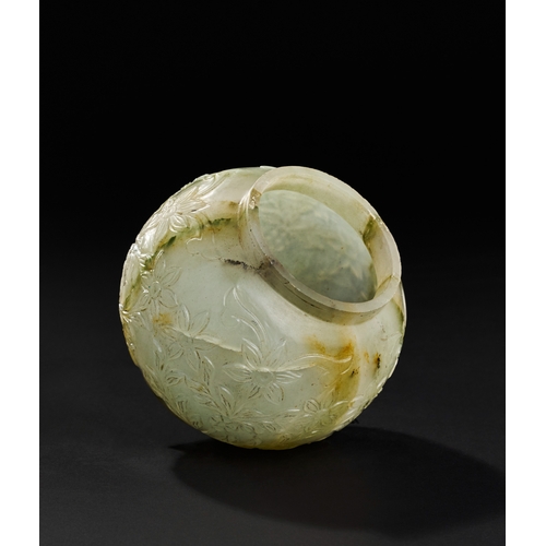 A 19TH CENTURY CARVED JADE POT, MUGHAL, INDIAA finely carved 19th ...