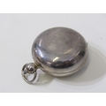 SILVER COIN HOLDER, circular silver sovereign holder, 4cm diameter