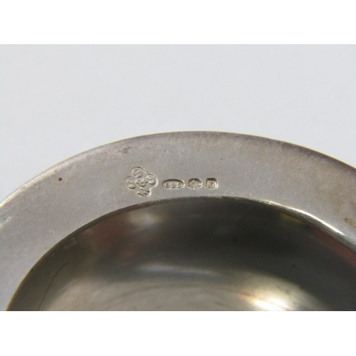 SILVER COIN HOLDER, circular silver sovereign holder, 4cm diameter