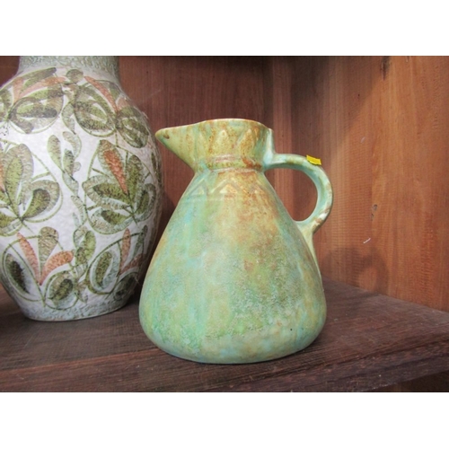 DENBY VASE, a Denby 'Glynn College' vase, 28cm height, 2 Gouda pottery ...