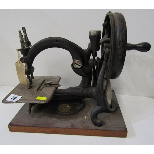 EARLY SEWING MACHINE, 19th Century Wilcox of New York, humpback sewing ...