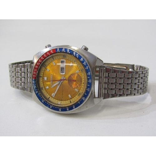 SEIKO PEPSI COLA STYLE WRISTWATCH, a Seiko yellow dial wristwatch with ...