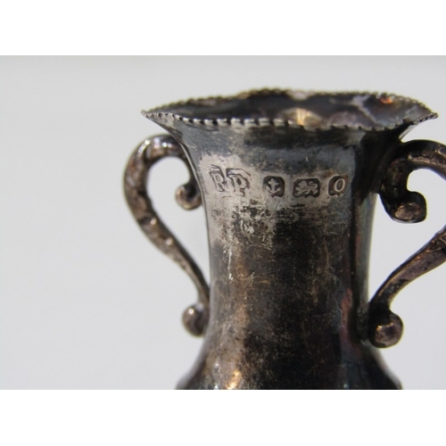 MINIATURE SILVER ITEMS, silver lidded tankard with Chester HM, also ...