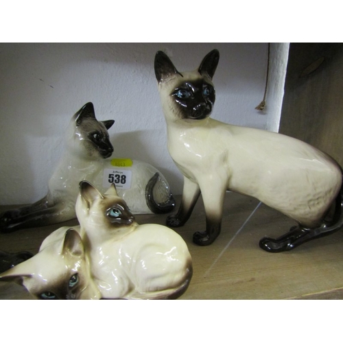 SIAMESE CAT COLLECTION, collection of 5 Siamese cat groups, including 3 ...