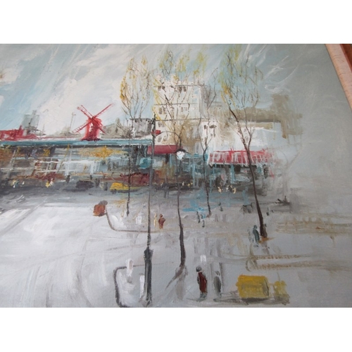 BEN MAILE, signed painting on canvas "Moulin Rouge", 49cm x 76cm