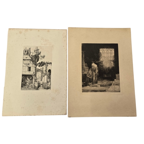 After Rembrandt van Rijn and Albrecht Dürer – Two Old Master Etchings ...