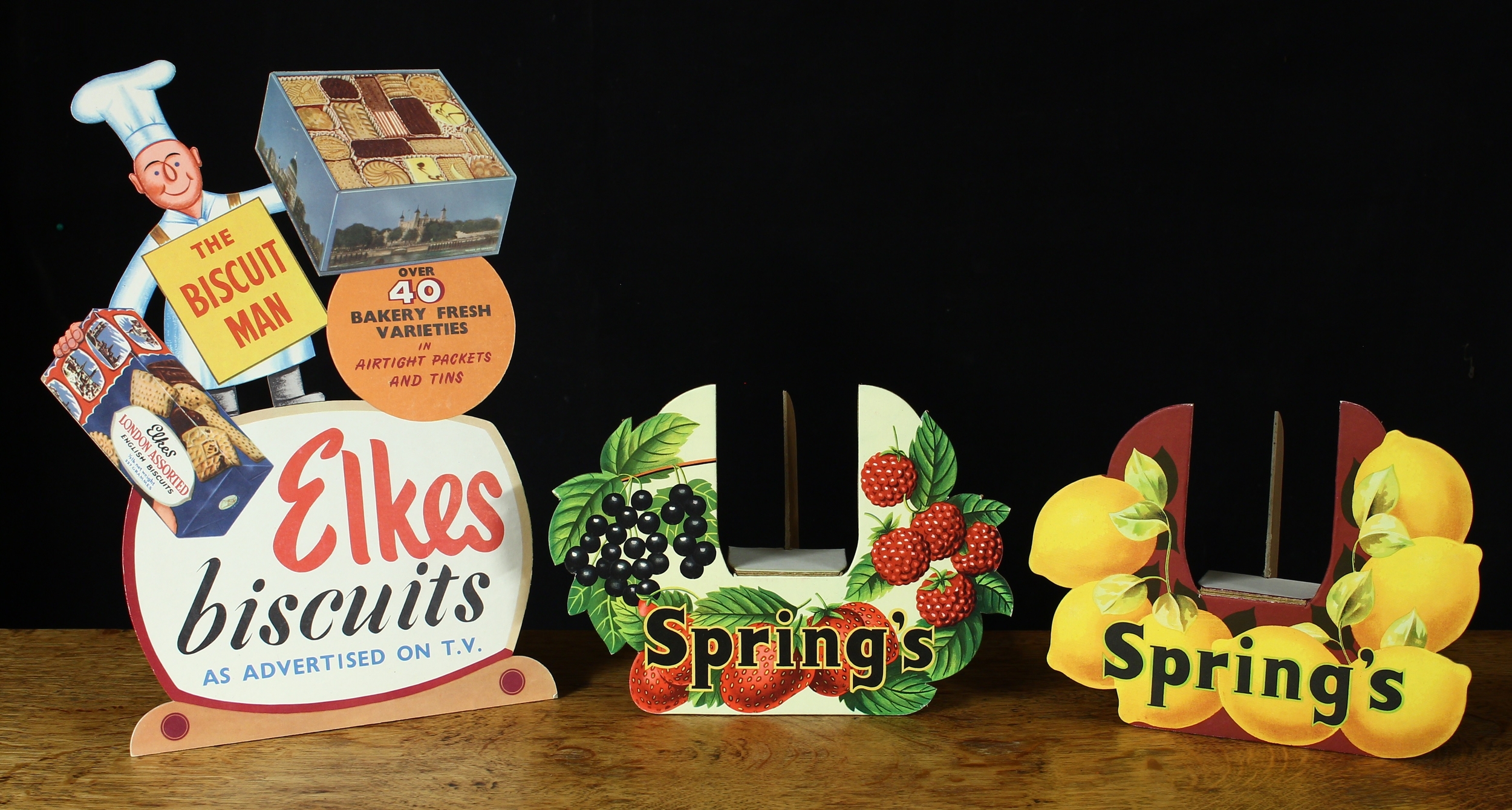 Advertising – a mid 20th century Elkes Biscuits pictorial ca ...